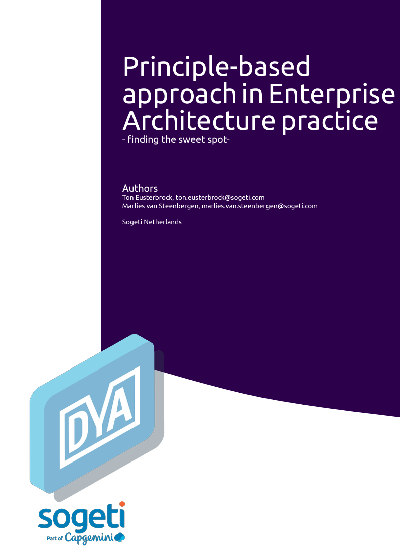 Principle-based approach in Enterprise Architecture practice - a DYA ...